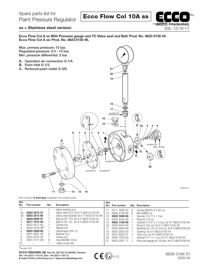 9836 3184 01 Ecco Flow Col 10a Ss 2020 04 | PDF | Valve | Mechanical Engineering