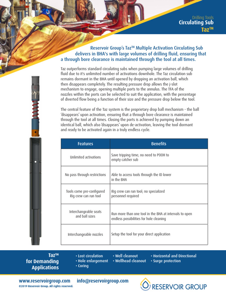Taz DS Jan2019 | PDF | Oil Well | Mechanical Engineering