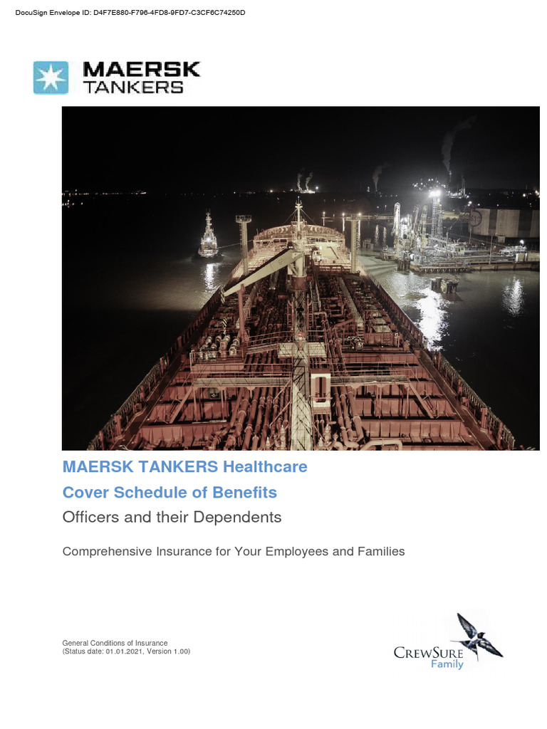 Crewsure - Maersk Tankers - Schedule of Benefits 2021 (FINAL) | PDF ...