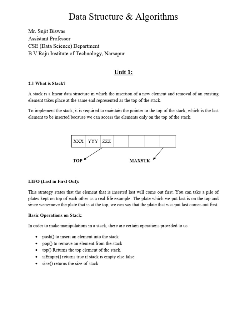 Data Structure Class Note - UNIT 2 | Download Free PDF | Queue (Abstract Data Type) | Software ...