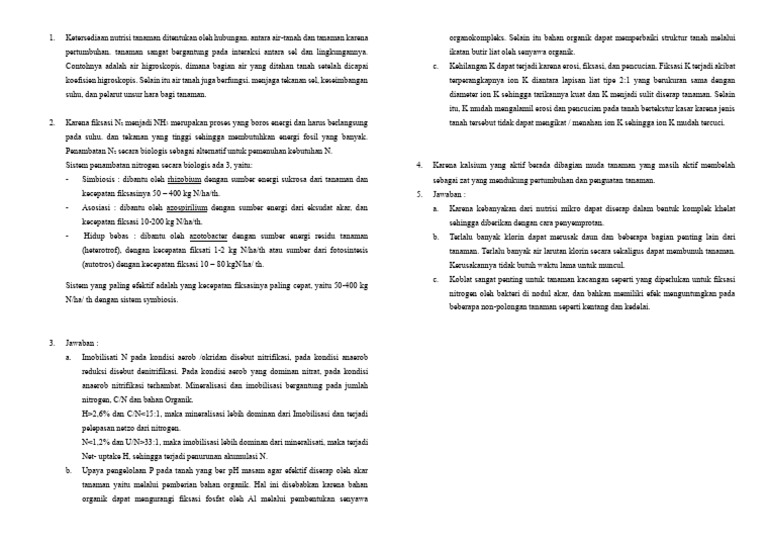 Nutrisi Tanaman | PDF | Teknologi & Rekayasa