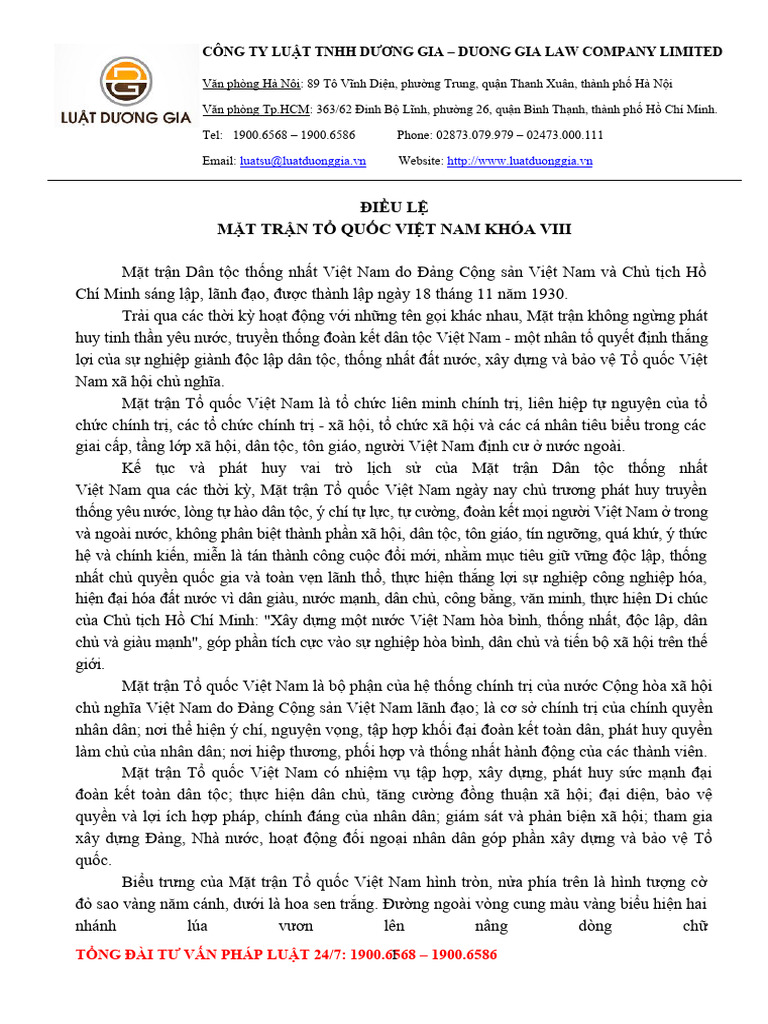 dieu-le-mat-tran-to-quoc-Viet-Nam-khoa-VII | PDF