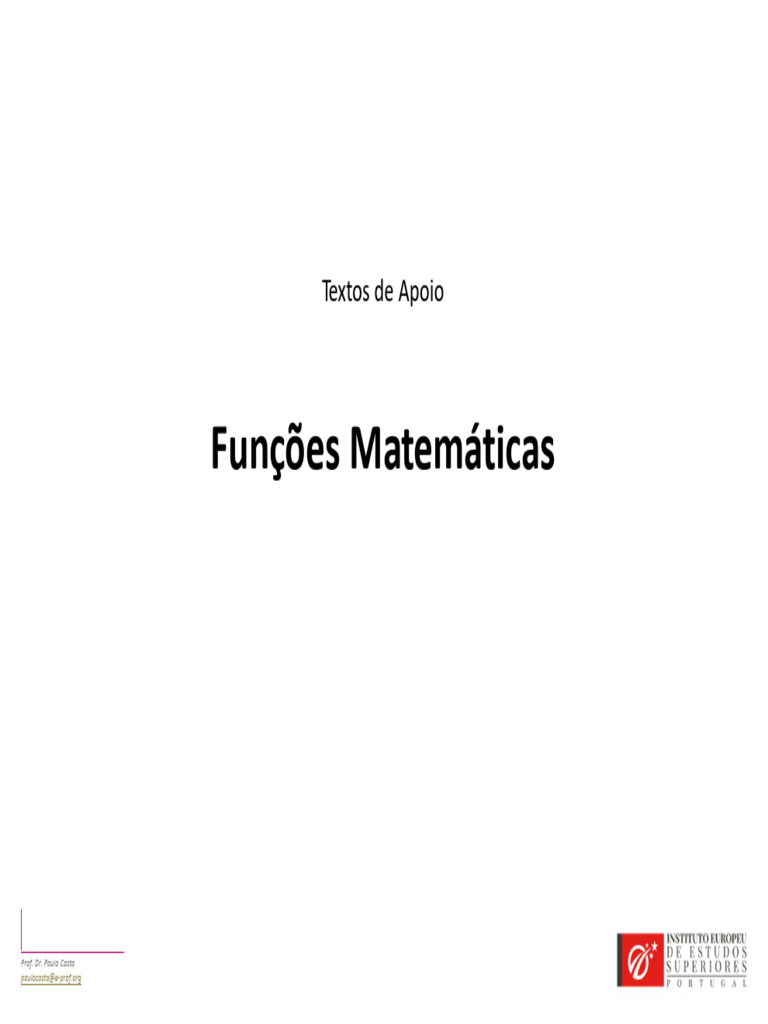 A04 Funçoes Matematicas | PDF | Exponenciação | Função (Matemática)