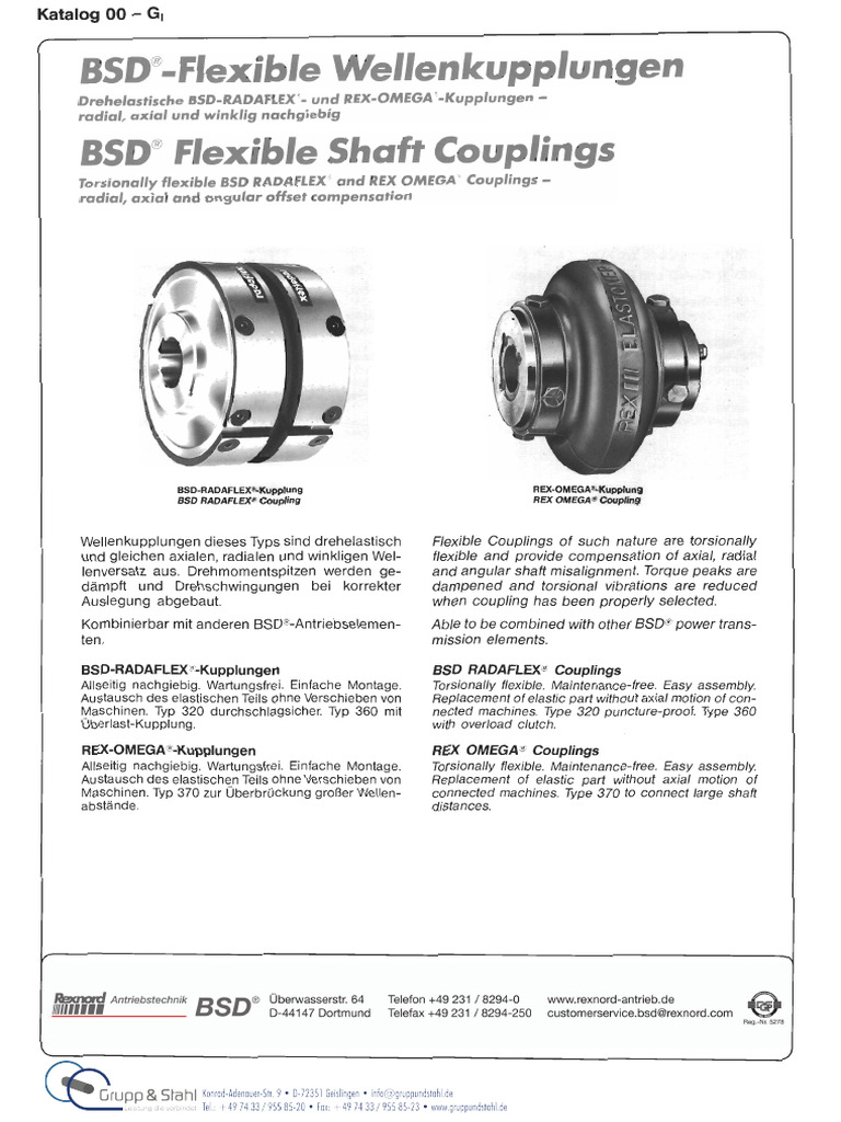 Rexnord BSD Radaflex Katalog | PDF