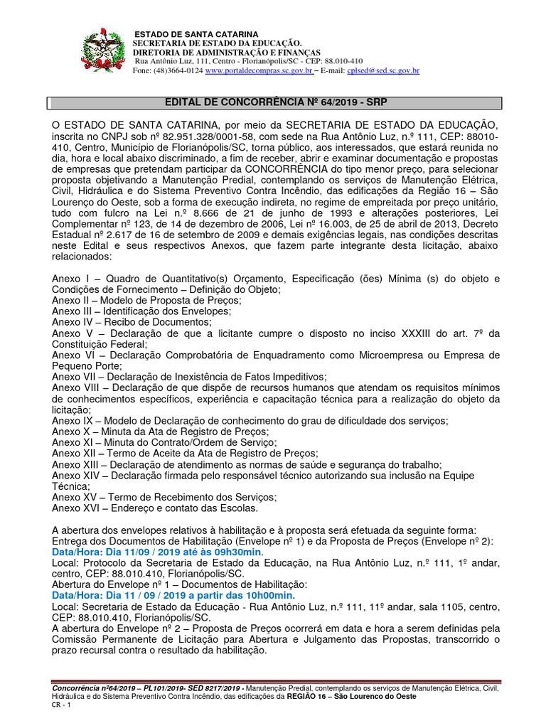 Modelo de Edital de Concorrência | PDF | Business Modelo de Edital de Concorrência | PDF | Business