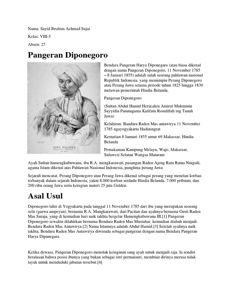 Pangeran Diponegoro | PDF