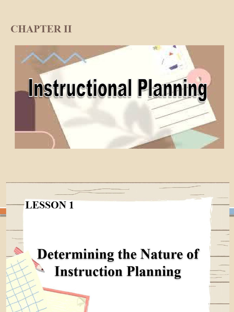 Chapter 3 - Instructional Planning | Download Free PDF | Lesson Plan ...