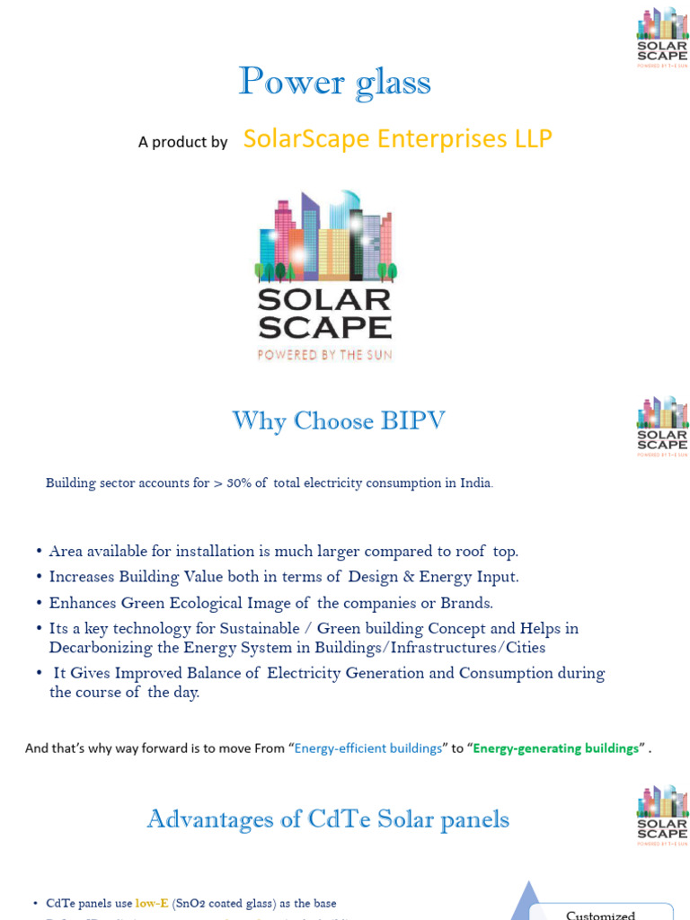 SolarScape Power Glass | PDF | Photovoltaics | Nature