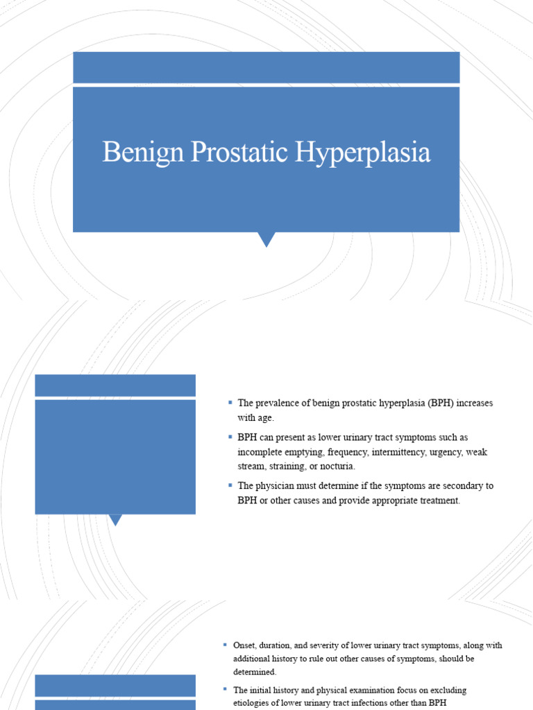 Benign Prostatic Hyperplasia | PDF | Prostate | Genitourinary System Diseases