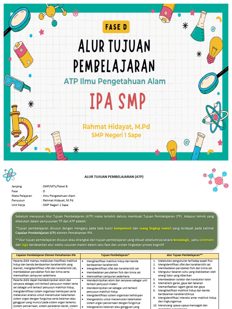 ATP IPA Kelas 8 Kurikulum Merdeka | PDF