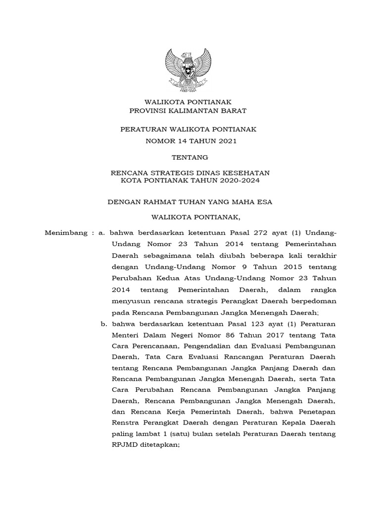 Perwa Nomor 14 | PDF | Pengelolaan Keuangan & Uang