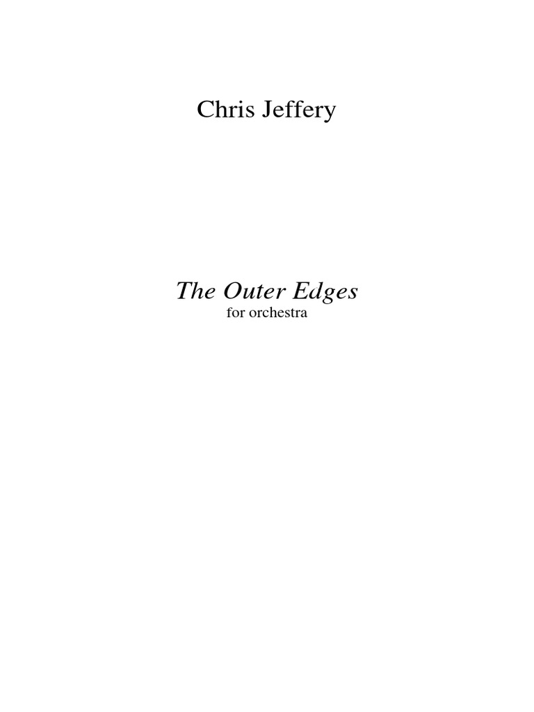 The_Outer_Edges_for_Orchestra_2011 (1) | PDF | Cor Anglais | Trombone