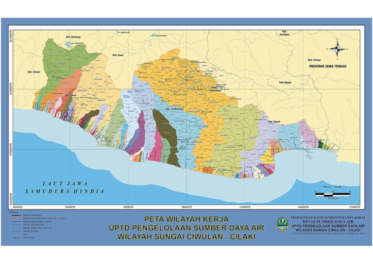 Peta Wilayah Kerja Psda WS Ciwulan-Cilaki | PDF