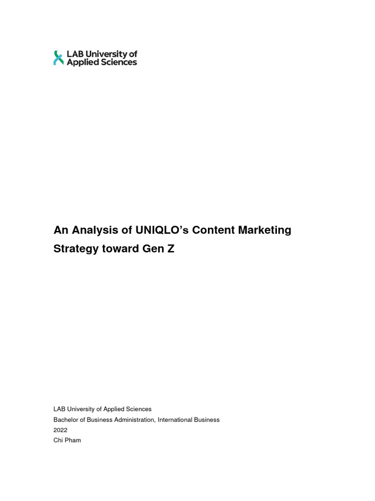 An Analysis of UNIQLO's Content Marketing | PDF | Marketing | Sustainability