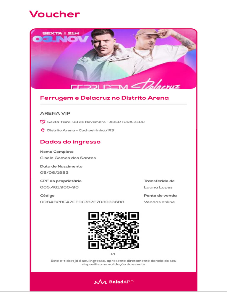 Ingresso BaladAPP | PDF