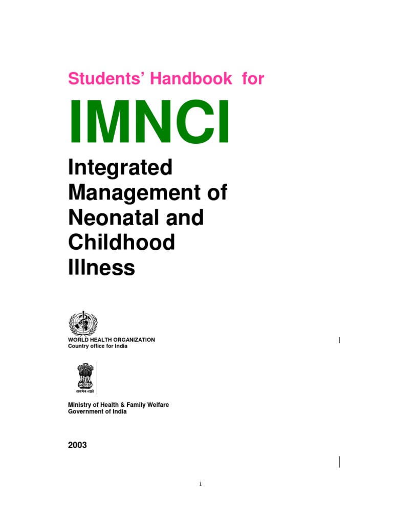 IMNCI Students' Handbook | Public Health | Medicine