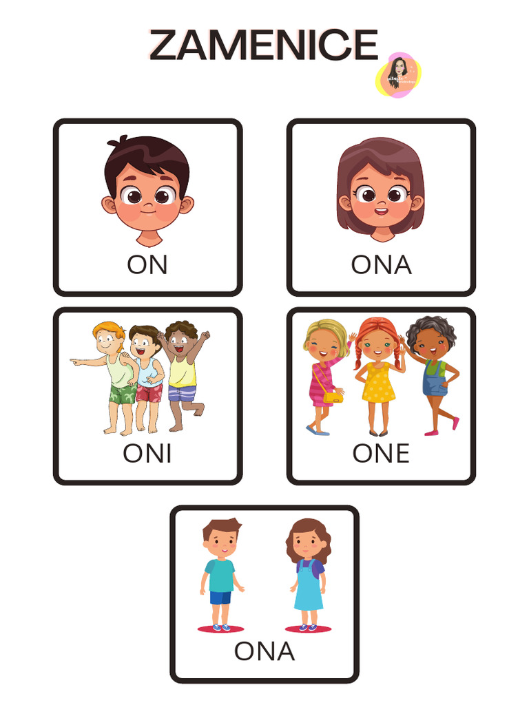 Zamenice On Ona Oni One 1 | PDF