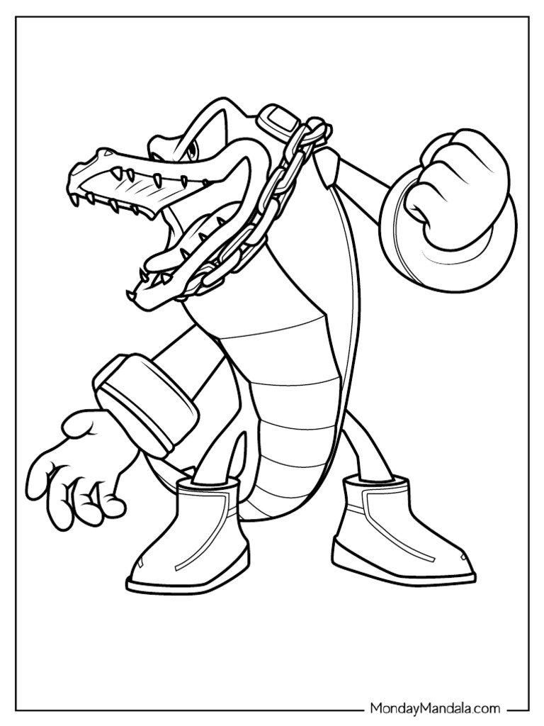 Vector The Crocodile Coloring Page | PDF