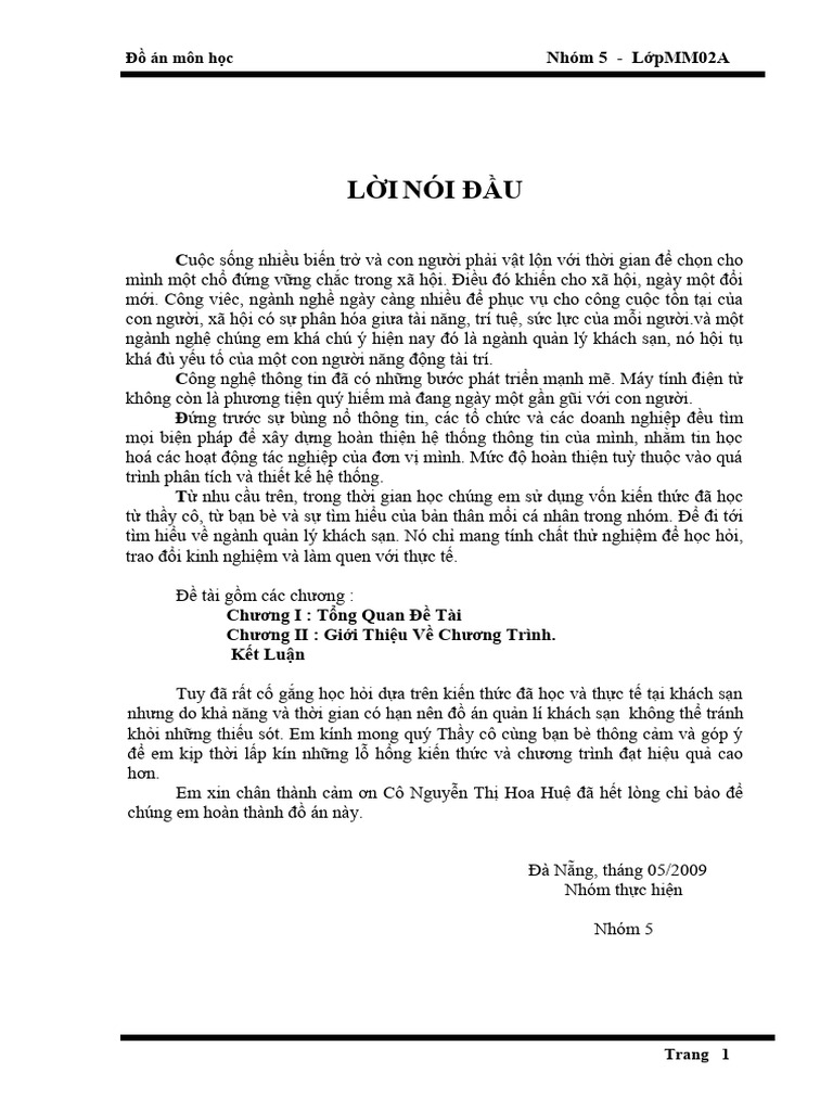 BT-QL Khach San | PDF