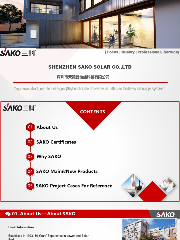 SAKO Company&Products Introduction | PDF | Photovoltaics | Nature