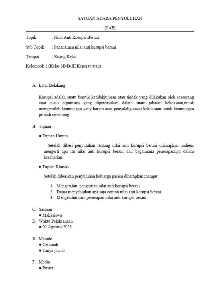 SAP PBAK Kel 1 | PDF