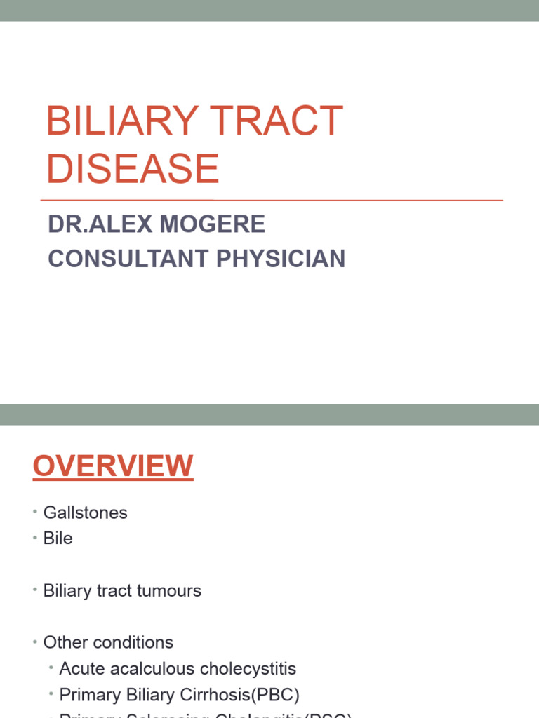 Biliary Tract Disease Overview and Management | PDF | Gallbladder | Bile