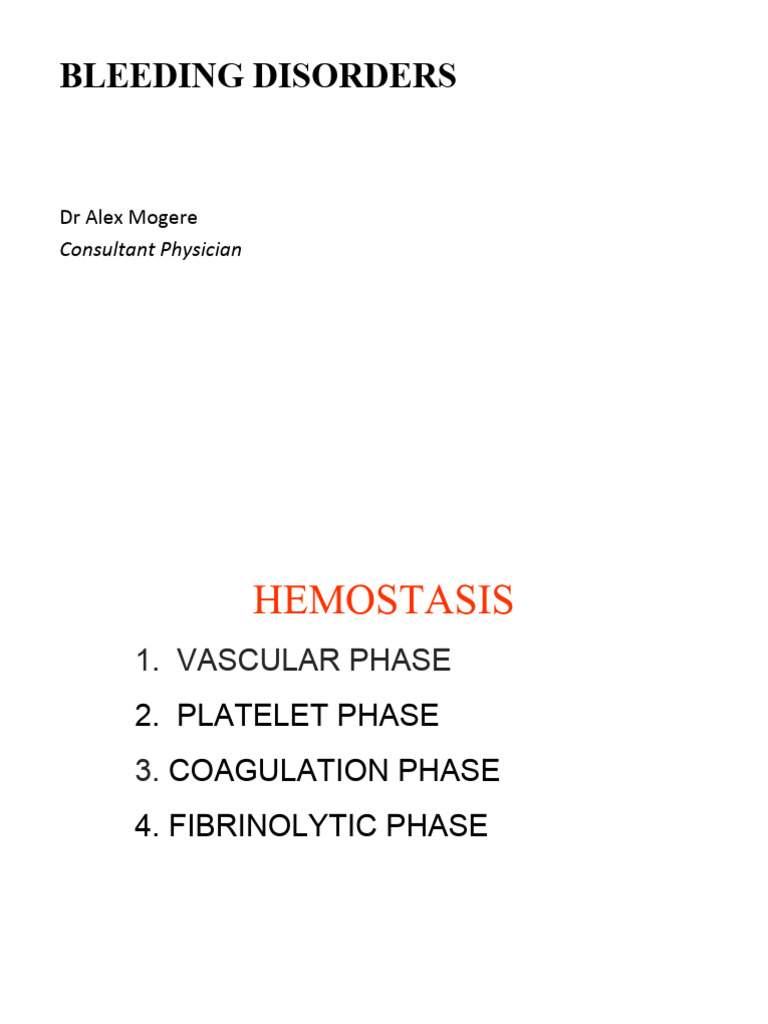 Bleeding Disorders | PDF | Coagulation | Platelet
