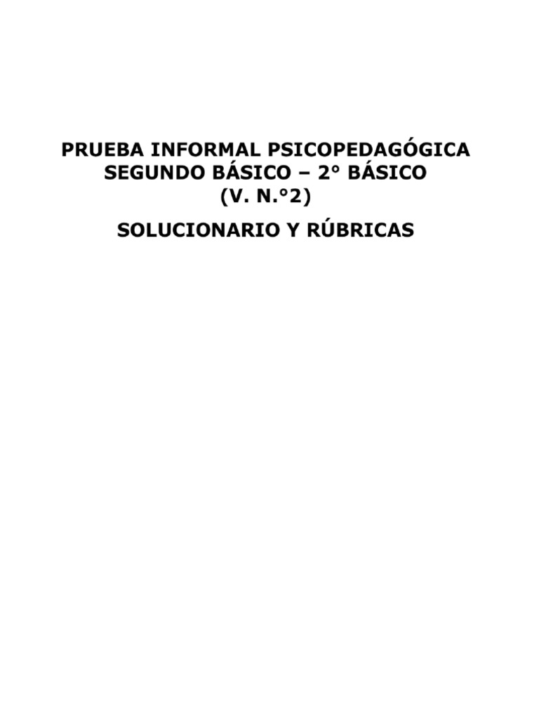 Protocolo 2do Básico | PDF