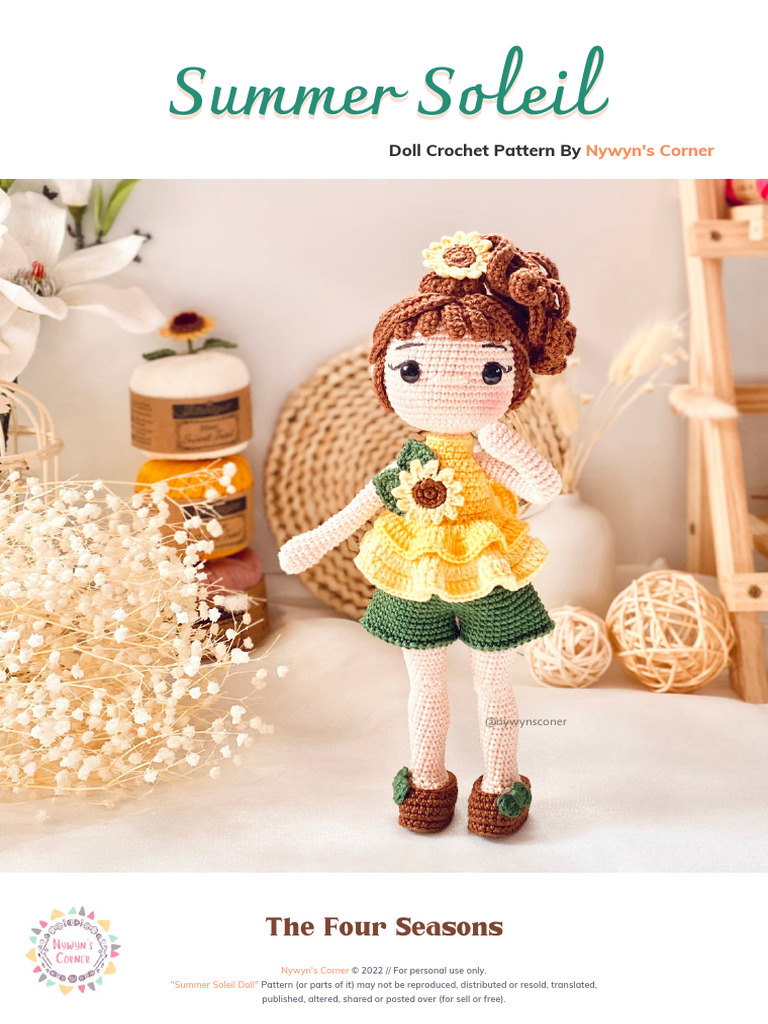 Summer Soleil Doll Crochet Pattern | PDF | Crochet | Needlework