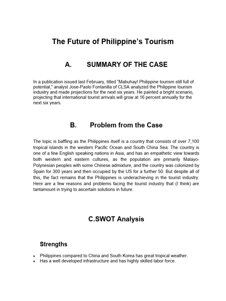 Case Study2 | PDF | Tourism | Philippines
