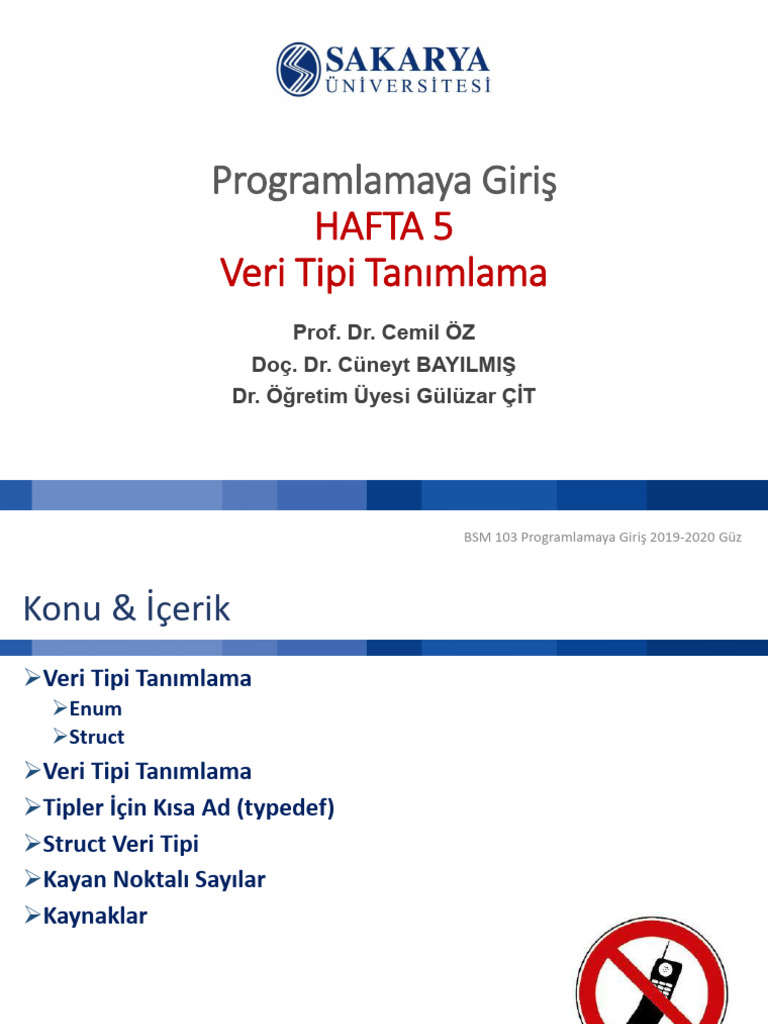 ISE105 ProgGiris H05 EnumStructUnion | PDF