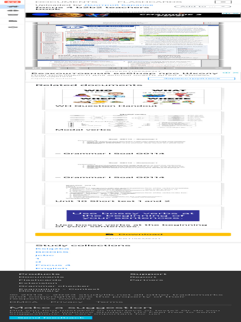 Focus 4 b2b2 Teachers Book | PDF | Preposition And Postposition ...