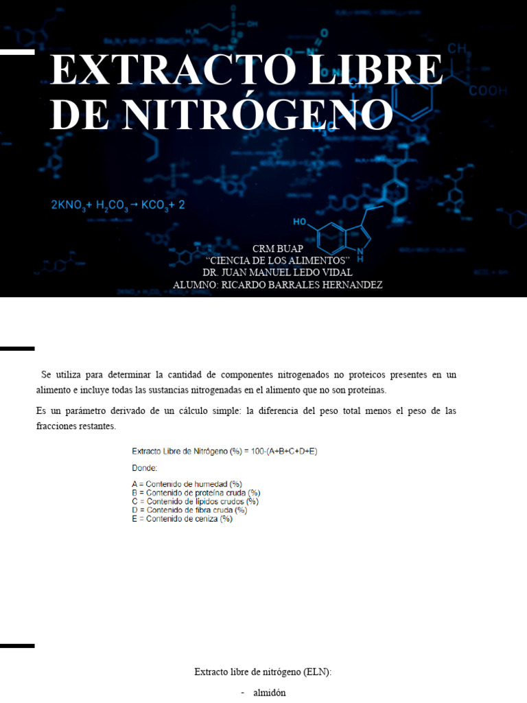 Extracto Libre de Nitrógeno | PDF