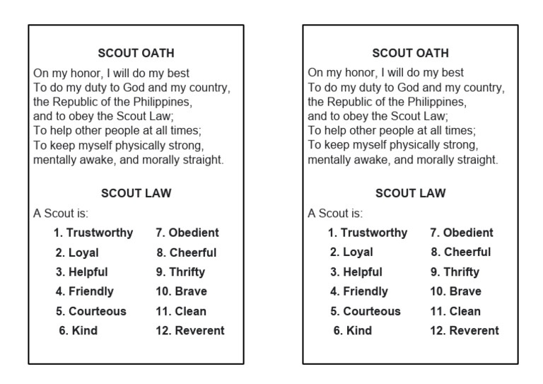 Scout Oath and Law | PDF