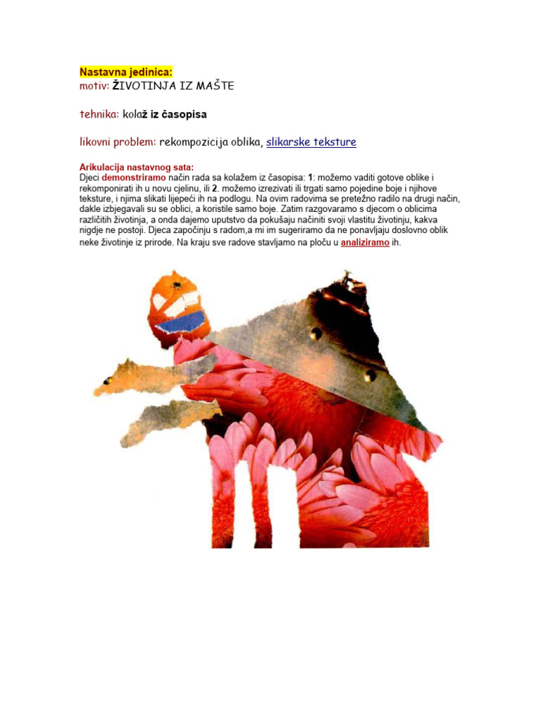 Kolaz-Neobicna Zivotinja | PDF