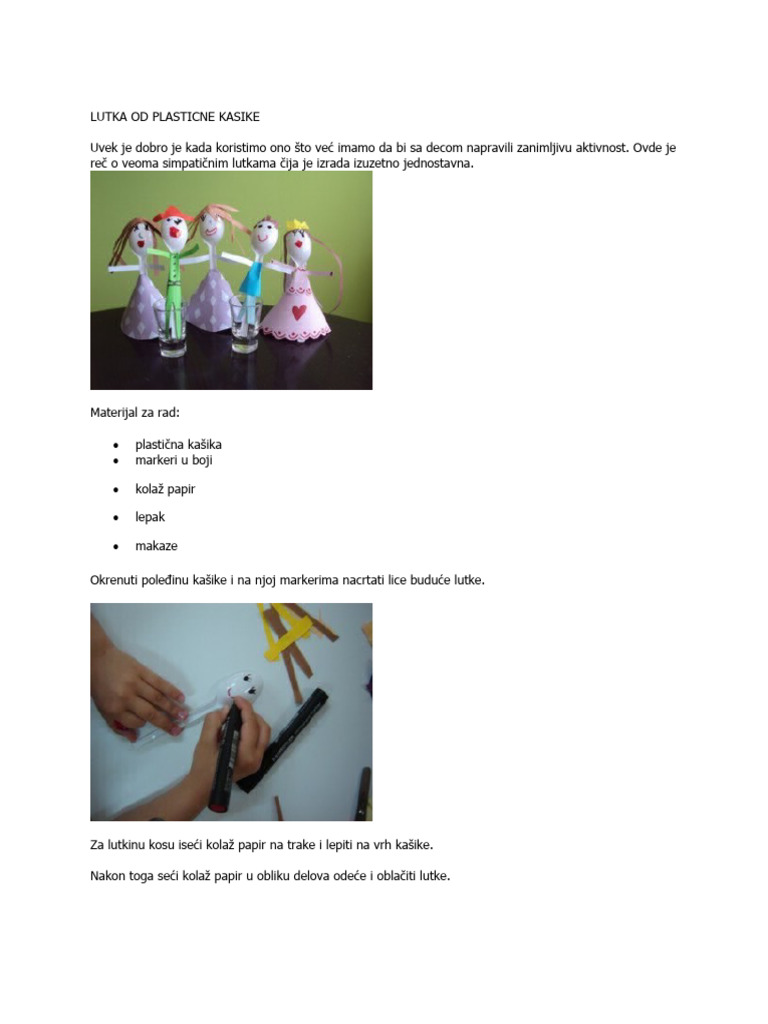 Lutka Od Plasticne Kasike | PDF