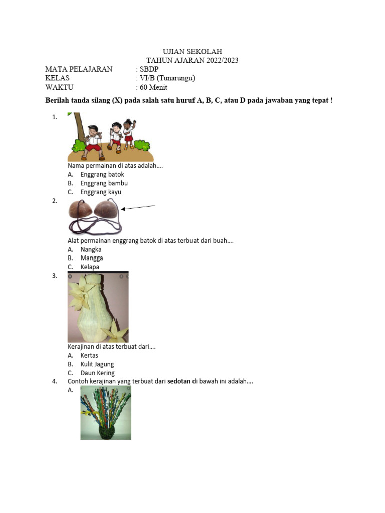 Soal SDLB SBDP | PDF