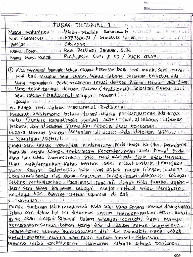 TTM 1-Pendidikan Seni Di SD | PDF