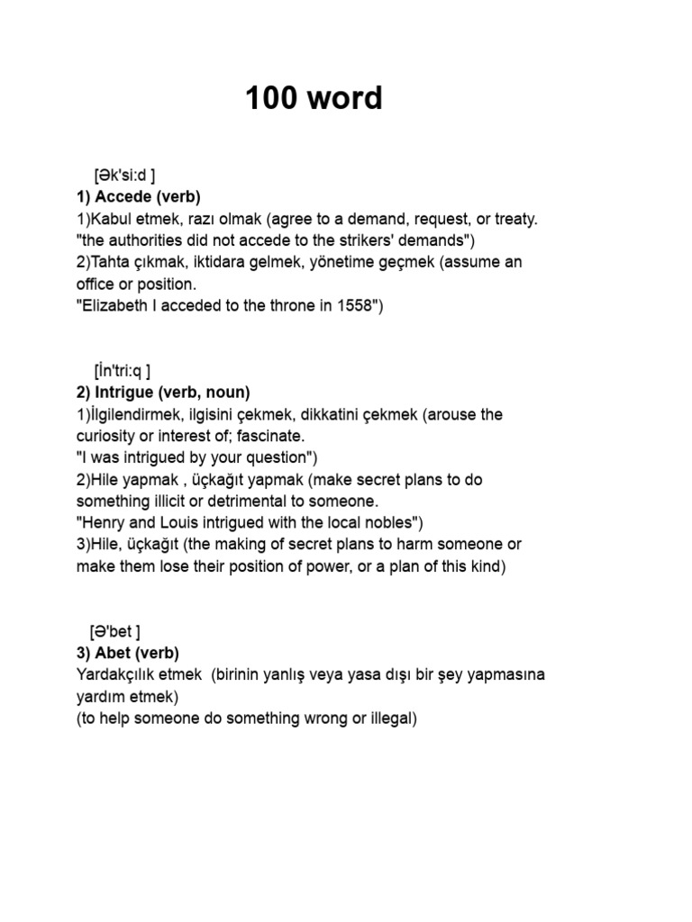 100 Words (Part2) | PDF | Tyrant | Consul (Representative)