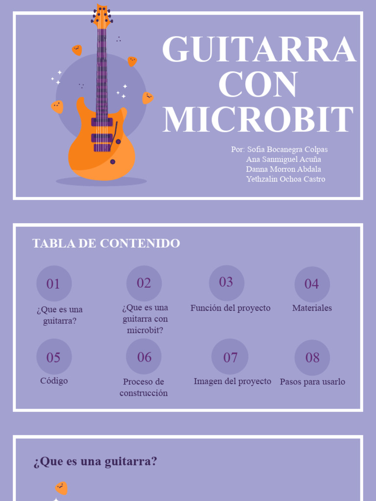 Guitarra Electrónica con Microbit | PDF