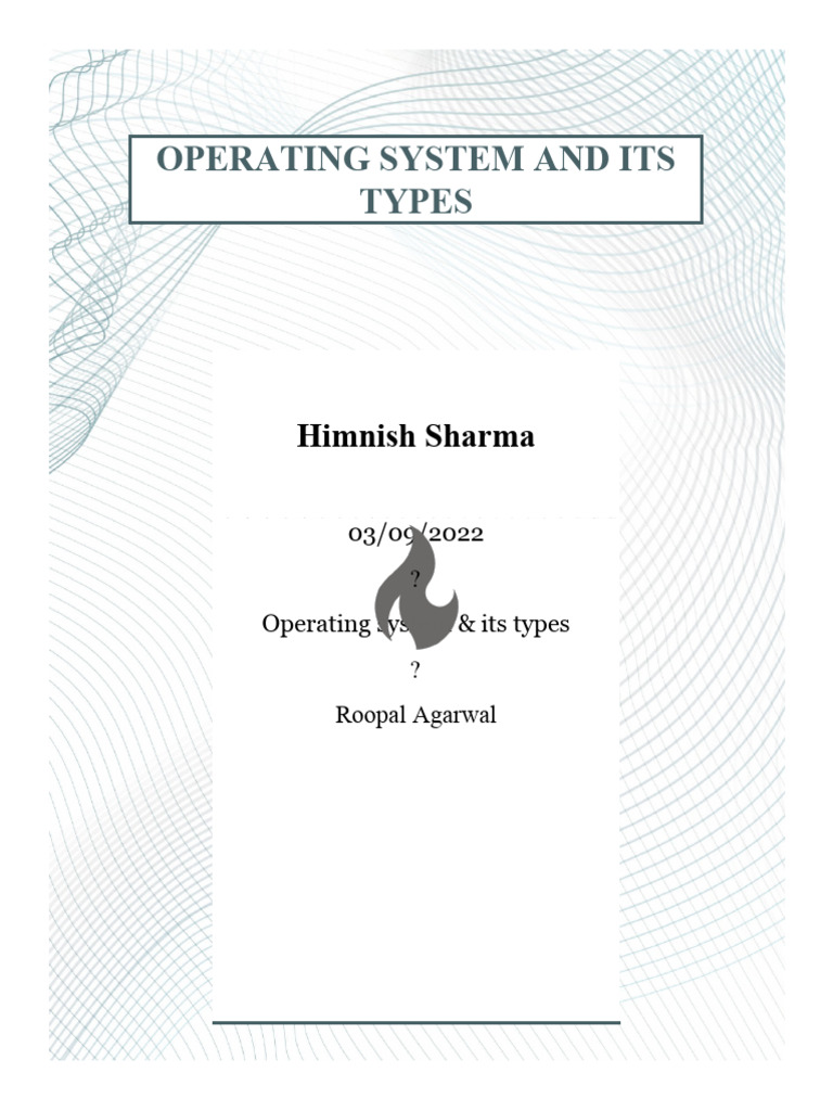 Operating System and Its Types | PDF | Operating System | Process ... Operating System and Its Types | PDF | Operating System | Process ...