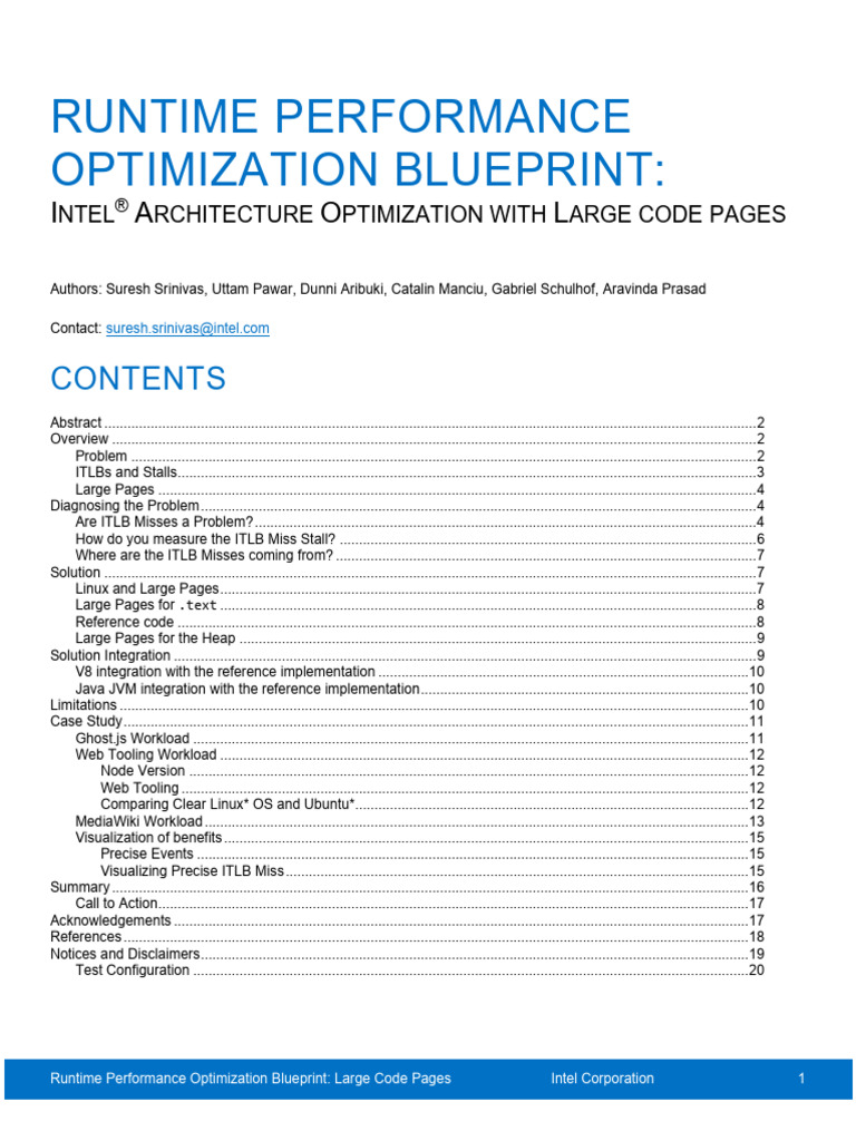 Runtimeperformanceoptimizationblueprint Largecodepages Q1update | PDF | Software Engineering ...