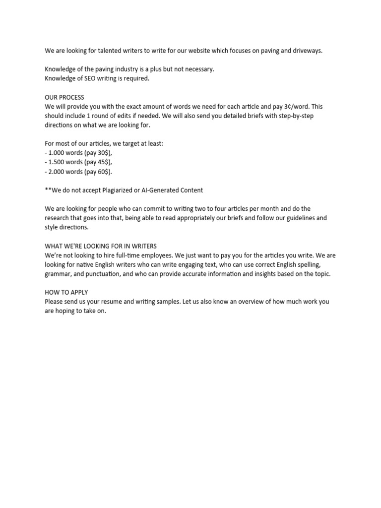 Copywriting Sample Work Instruction | PDF | Law