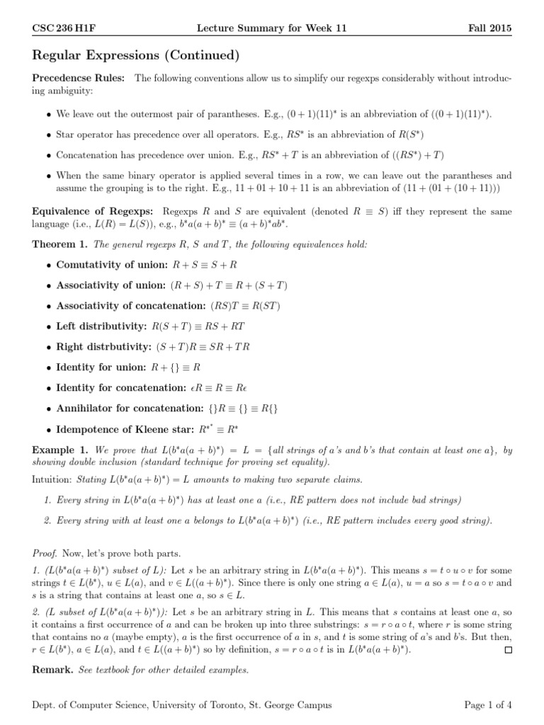 Regex Regular Expression Pdf String Computer Science