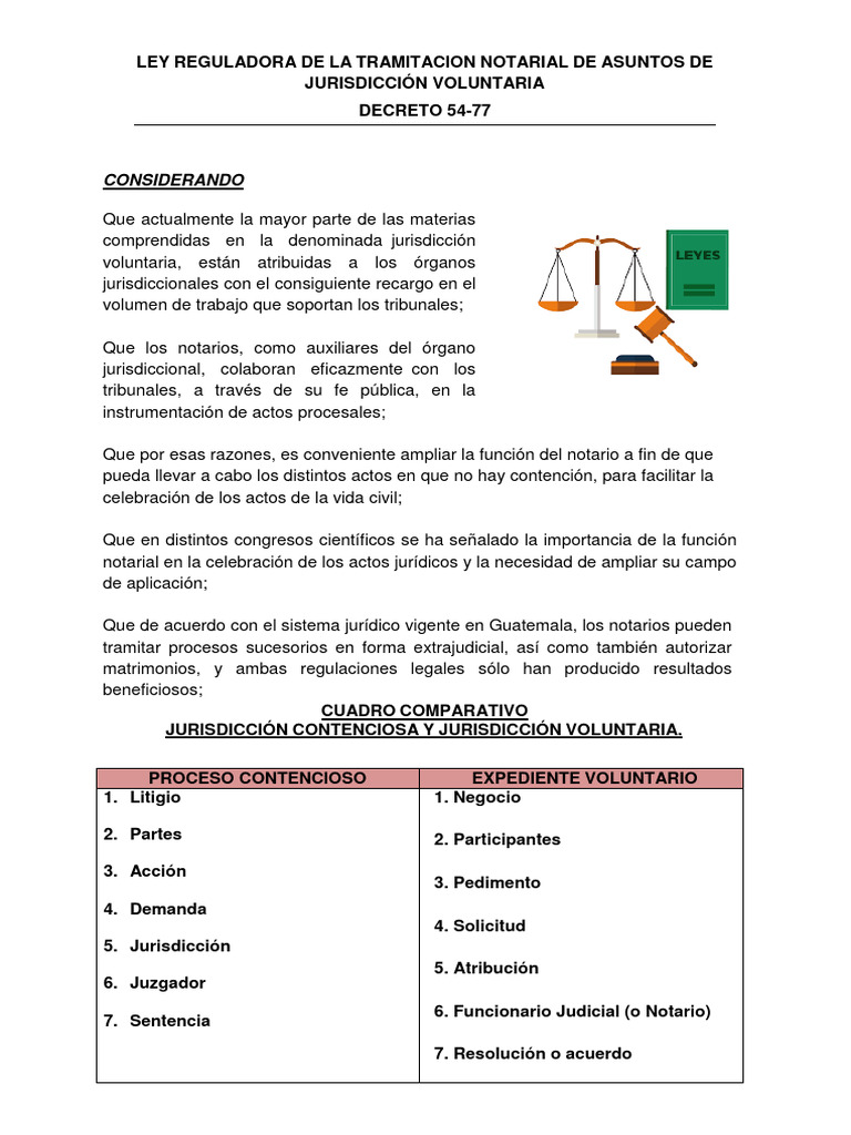 Ley Notarial de Jurisdicción Voluntaria | PDF | Jurisdicción | Ley Pública