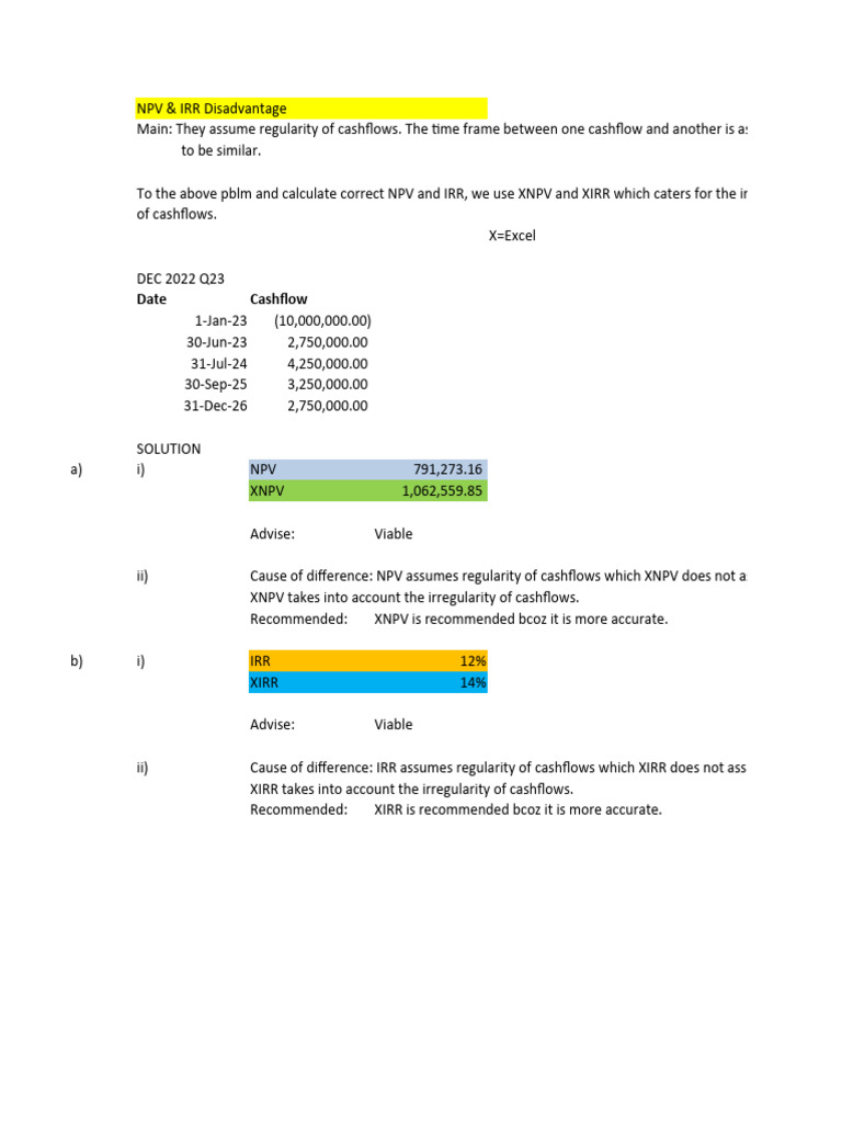 NPV Lesson 2 Workings - Class B | PDF | Net Present Value | Internal ...