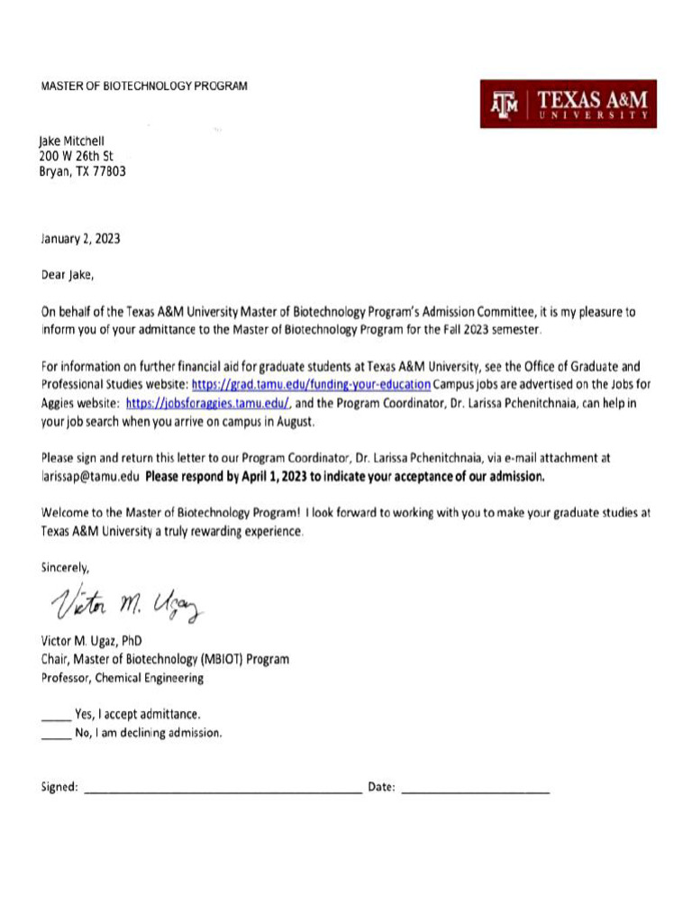 TAMU Acceptance23 | PDF