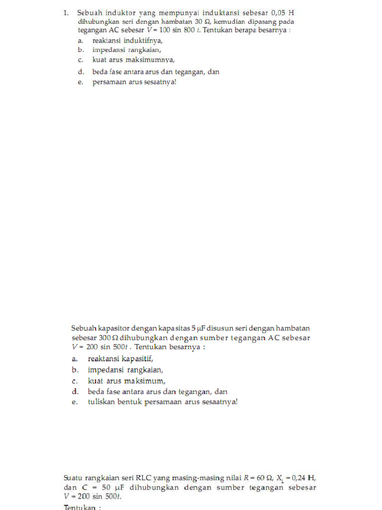 Latihan Soal RLC | PDF