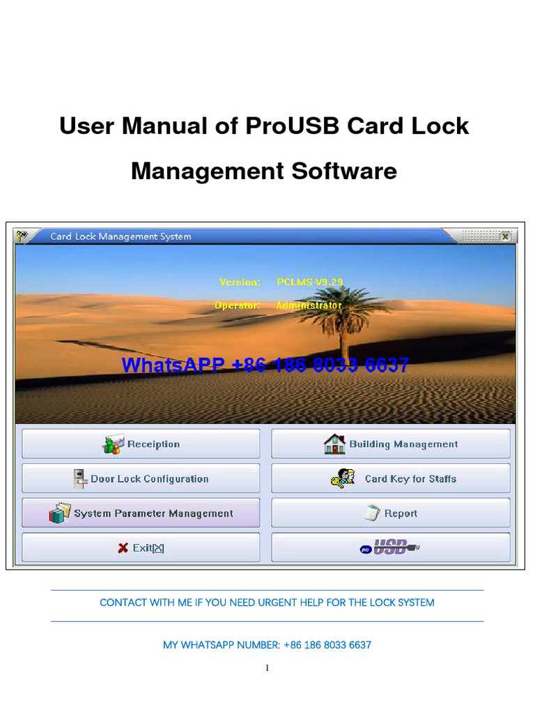 ProUSB Hotel Lock Management Manual | PDF | Button (Computing) | Icon ...