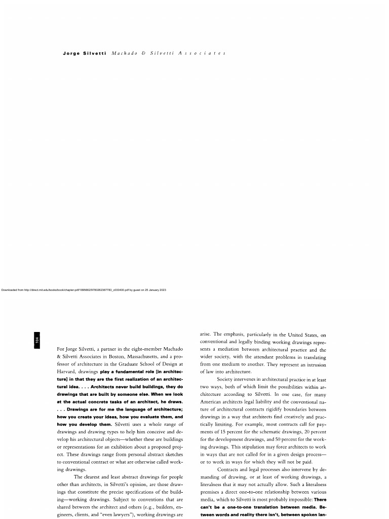 Jorge Silvetti - Machado & Silvetti Associados | PDF | Design | Drawing